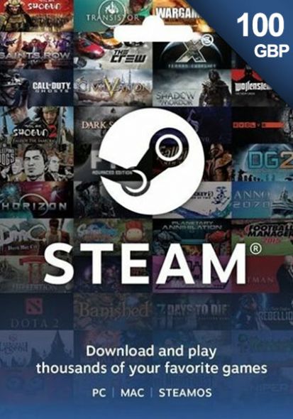 UK Steam 100 Pound Gift Card | Punktid