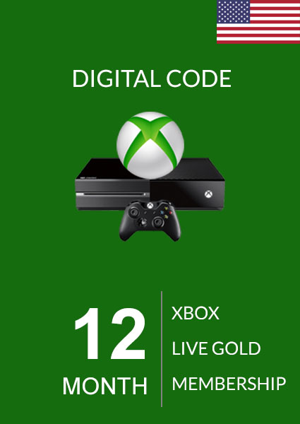 USA Xbox Live 12 Month Gold Membership (Xbox One & 360)